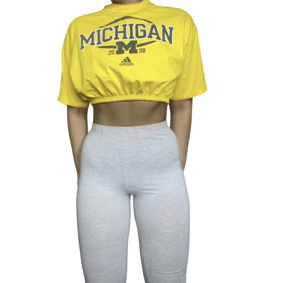 adidas | Tops | University Of Michigan Football Vintage Adidas Crop Top ...